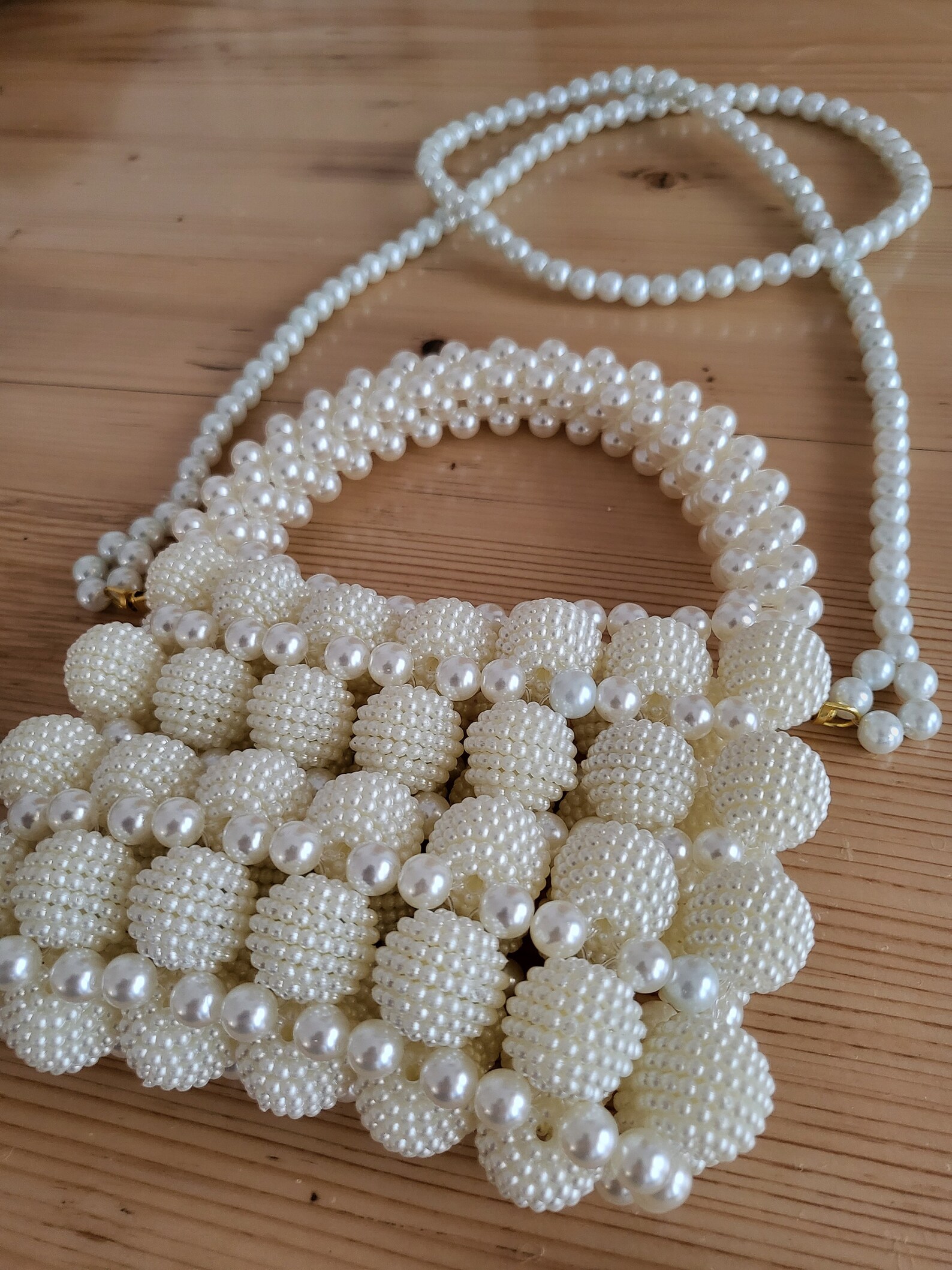 Pearl Bag, Pearl Bead Bag, Evening Bag, Bead Handbag, Wedding Bag, Bead ...