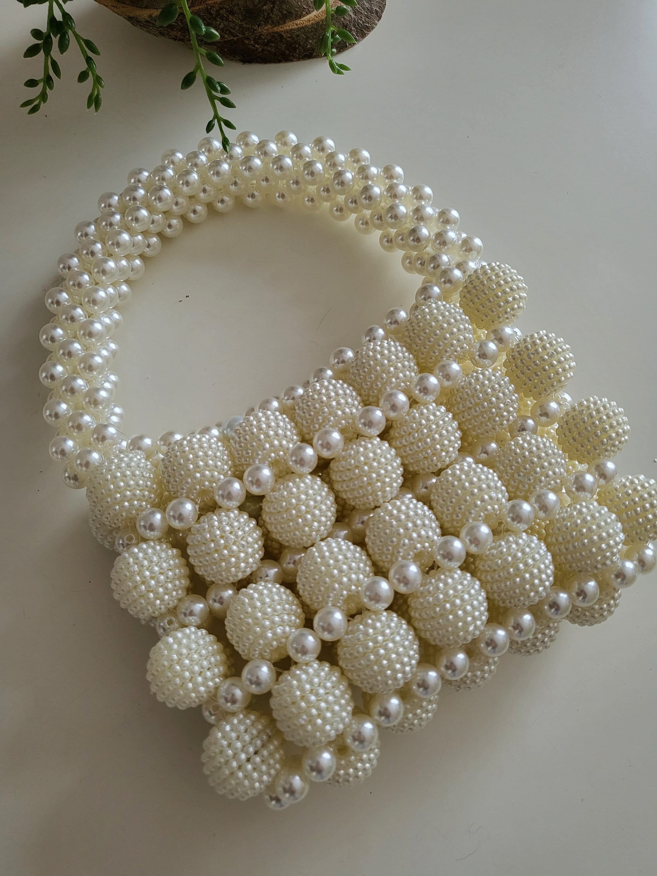 Pearl Bag, Pearl Bead Bag, Evening Bag, Bead Handbag, Wedding Bag, Bead ...