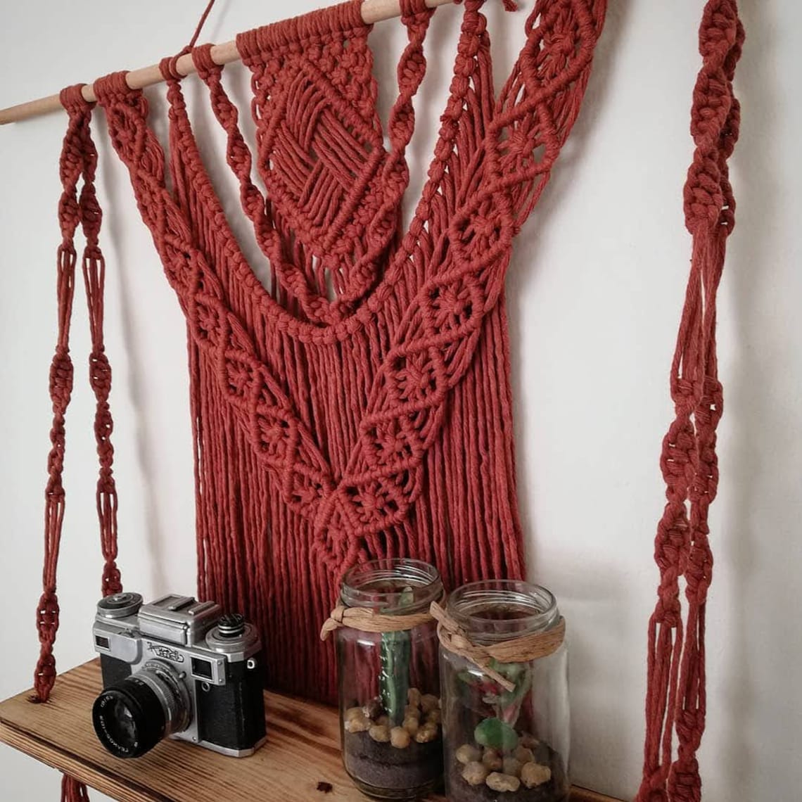 Macrame Shelf Macrame Hanging Shelf Macrame Plant Shelf - Etsy