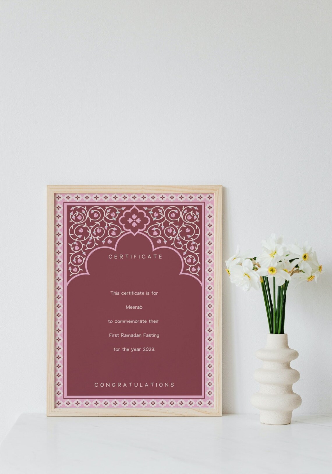 Ramadan Certificate Kids First Roza Child's First Day Fasting First ...