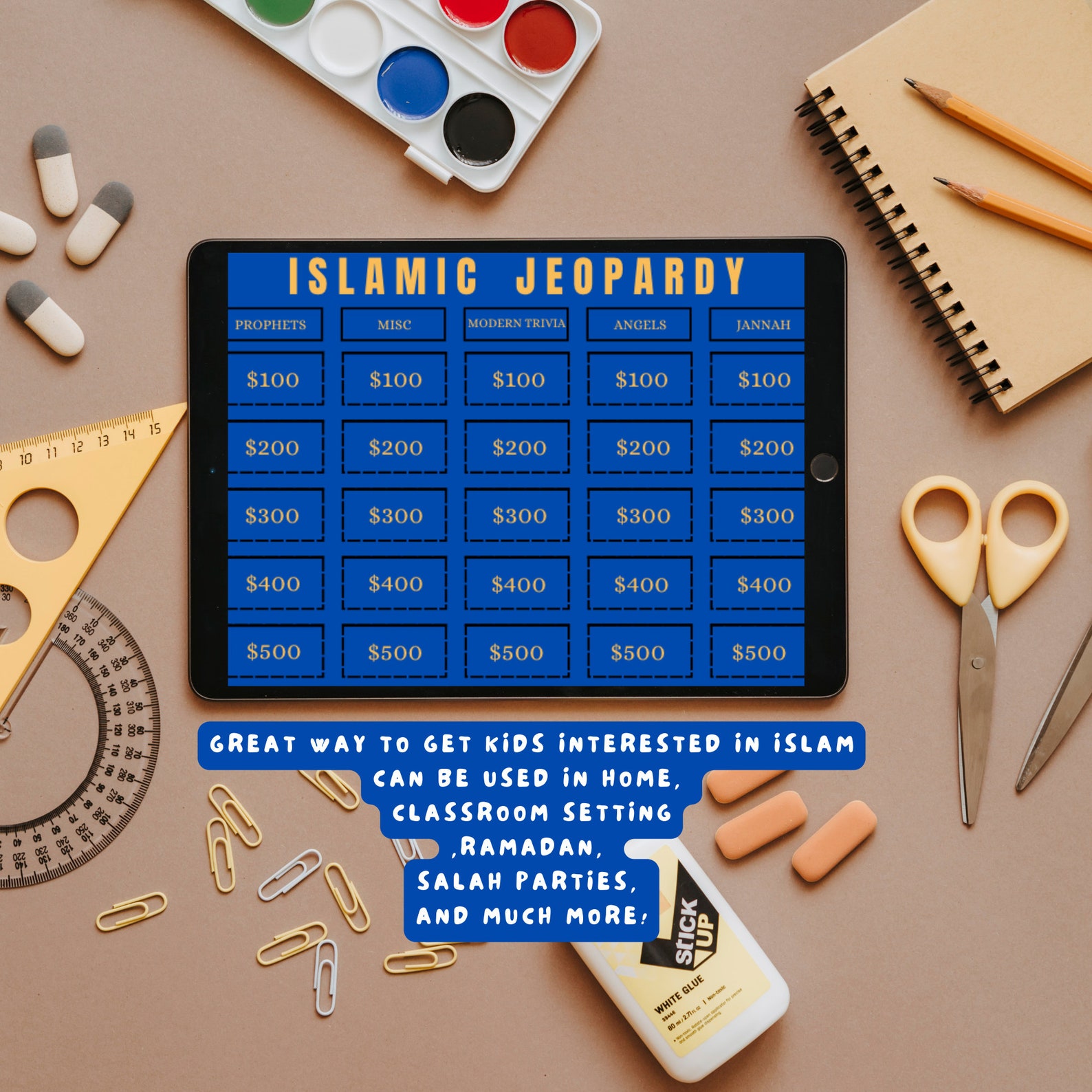 Islamic Jeopardy Game - Ramadan Game - Ramadan Trivia Game - Muslim ...