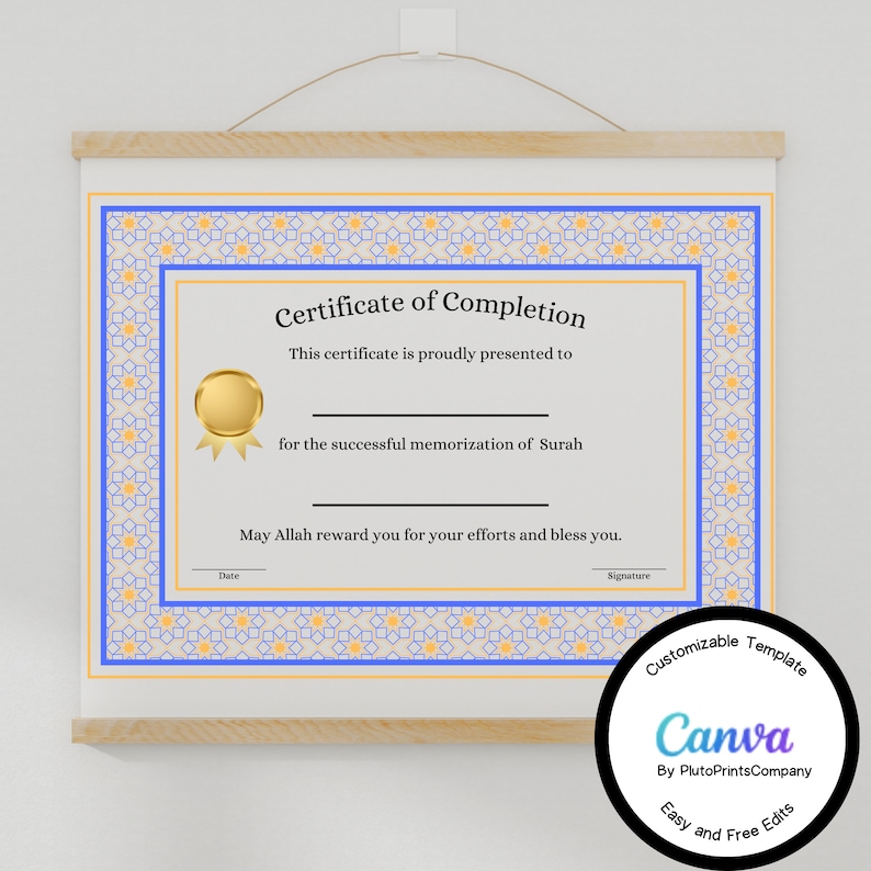Quran / Surah Memorization Certificates - Etsy