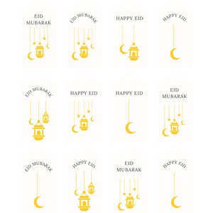 Eid Mubarak Gift Tags, Happy Eid Gift Tags,minimalist Style Present ...