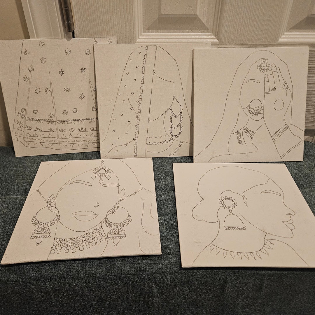 Desi Wedding Paint Set Pakistani Bridal Shower Games, Desi Bridal ...