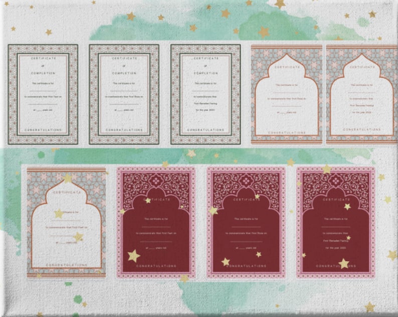 Ramadan Certificate Kids First Roza Child's First Day Fasting First ...