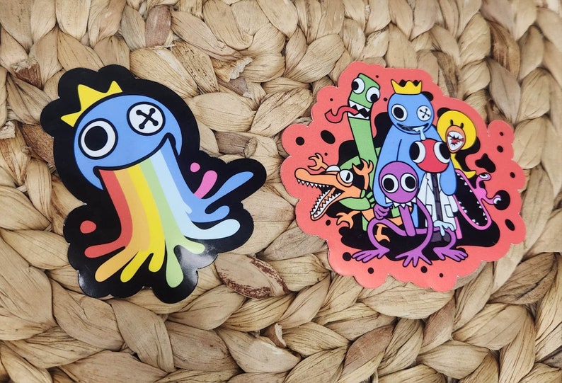 Rainbow Friends Stickers (set of 2) - Etsy