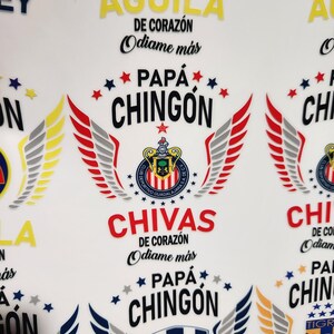 UV DTF Papa Chingon Mexican Soccer Teams Futbol Mexicano - Etsy