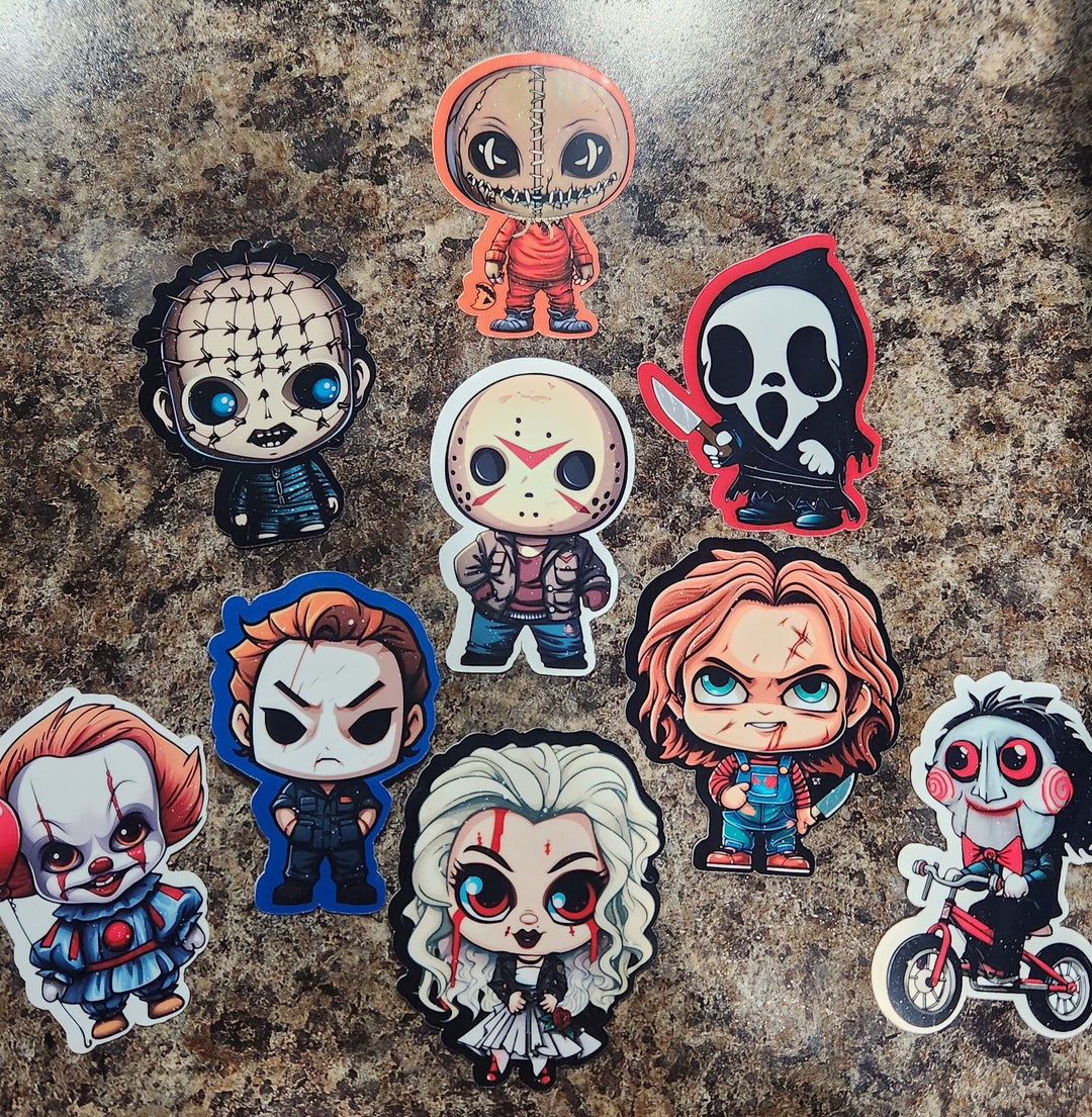Horror Characters Vinyl Stickers Bundle - Etsy