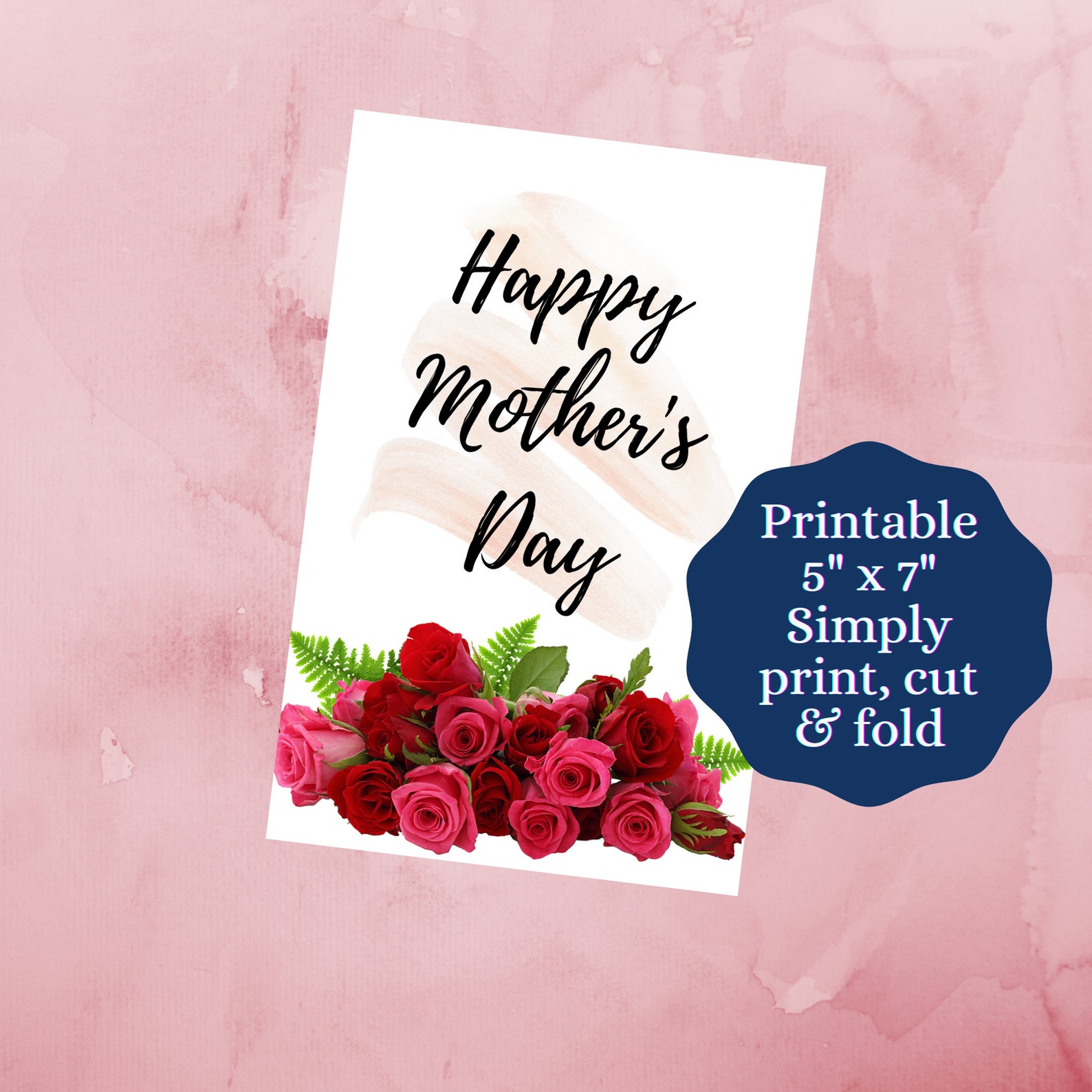 Digital Mother's Day Card Printable Mother's Day | Etsy