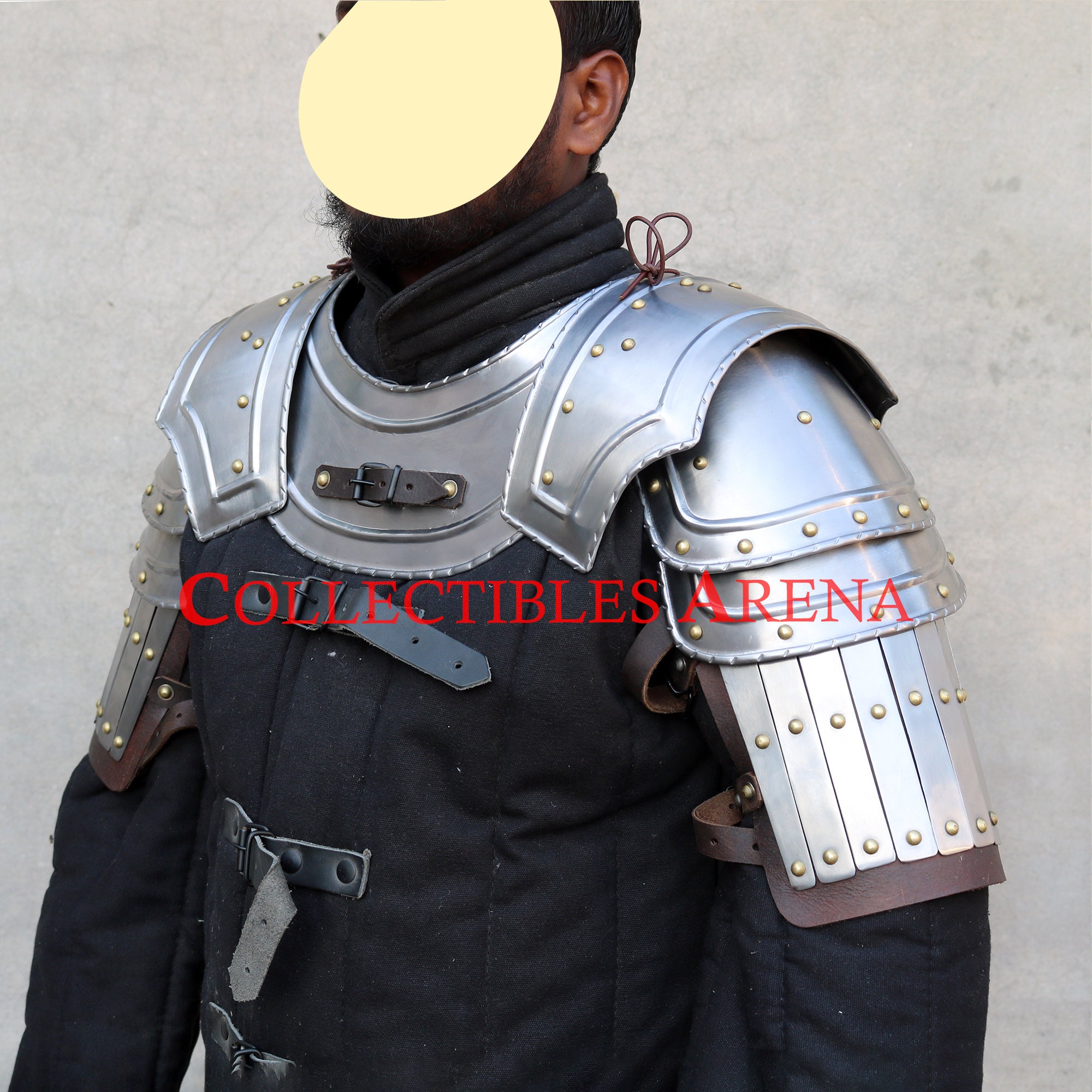 Medieval Steel Gorget & Pauldrons Shoulders Spaulders Armors - Etsy