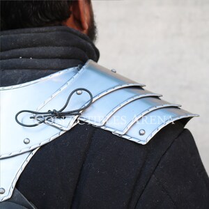 ELF Steel Gorget Neck Guard Deluxe With Mini Shoulder Guard for ...
