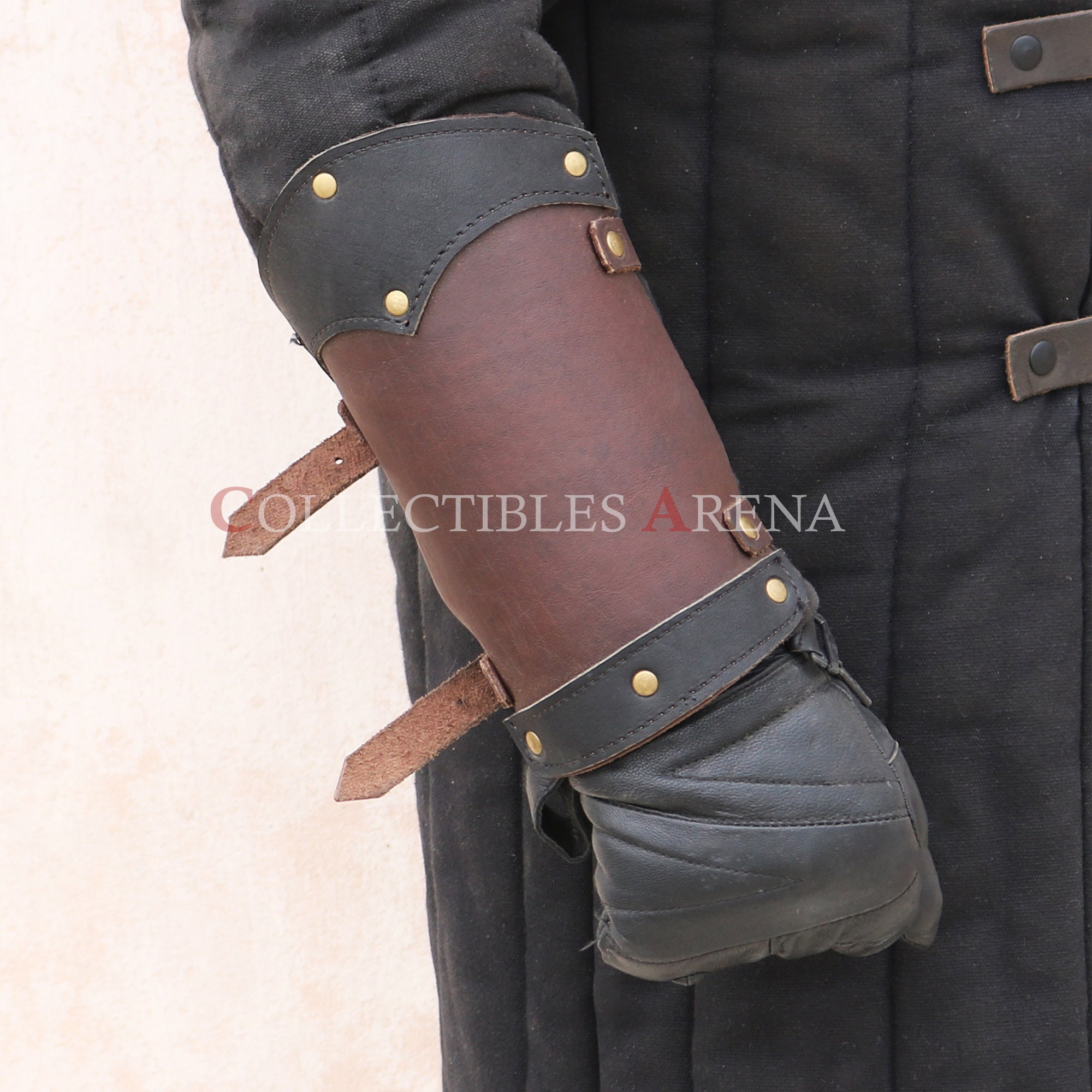 Leather Armor Bracers & Greaves Set for Larp, Fantasy and Cosplay - Etsy