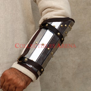 14th Century Splinted Bracers Armor Stainless Steel for SCA, HEMA, Larp ...