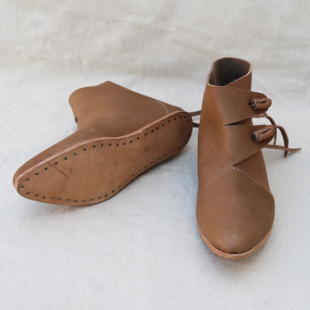 Jorvik Style Birka Rus Viking Shoes With Two Toggles - Etsy