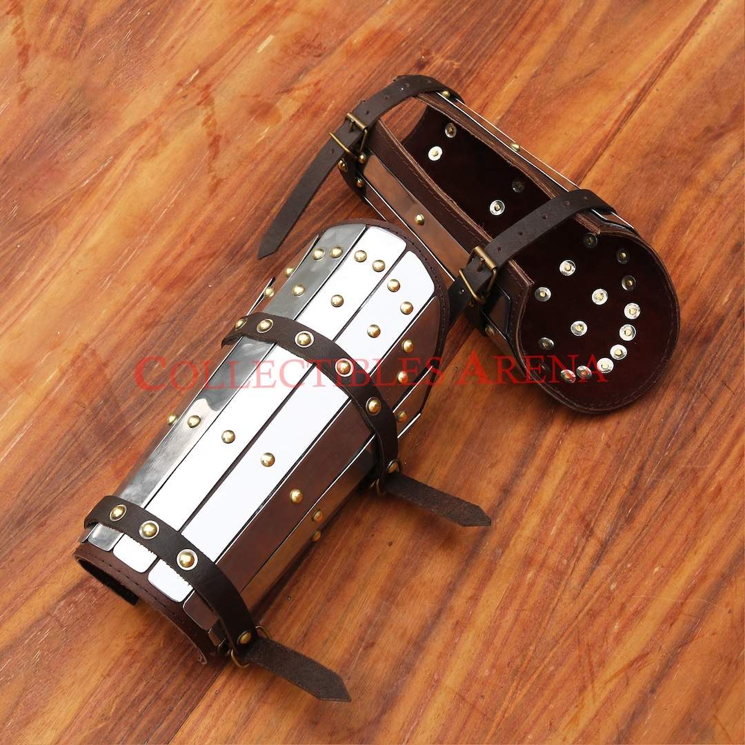 14th Century Splinted Bracers Armor Stainless Steel for SCA, HEMA, Larp ...