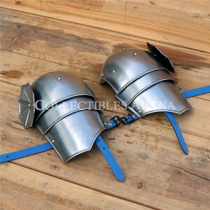 Medieval Steel Shoulder Pauldron Guard for SCA, LARP, Halloween ...