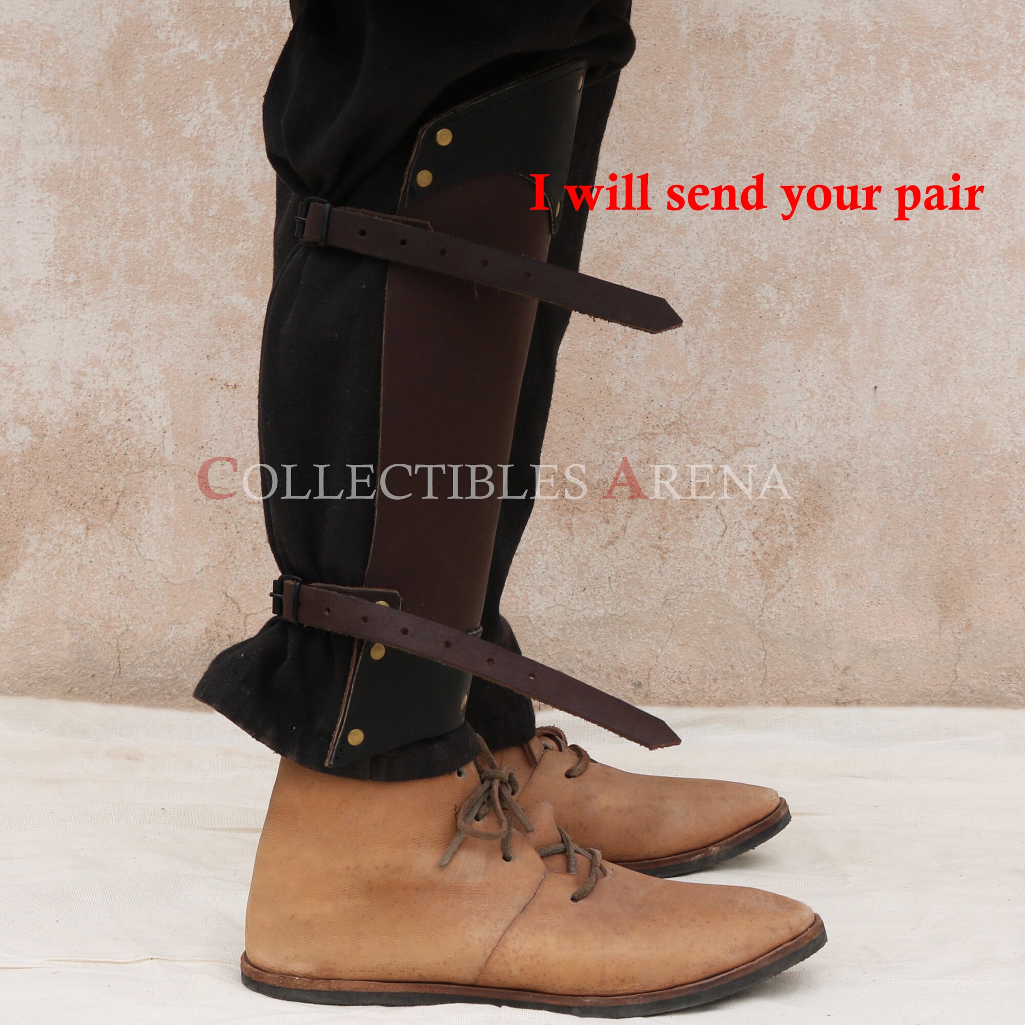 Leather Armor Bracers & Greaves Set for Larp Fantasy and - Etsy