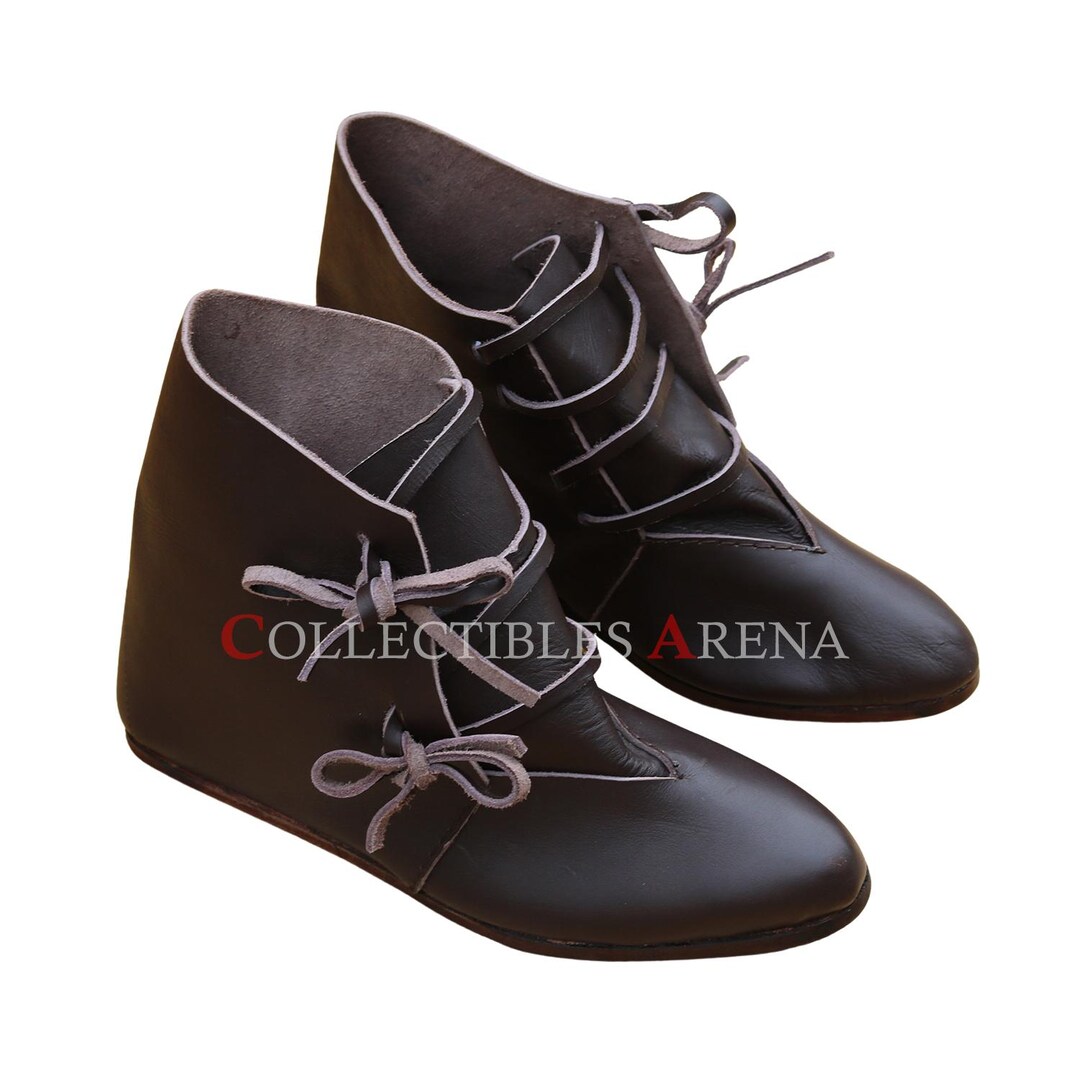 Handmade 14th Century Side Laced Medieval Ankle Baynard Castle Styled ...