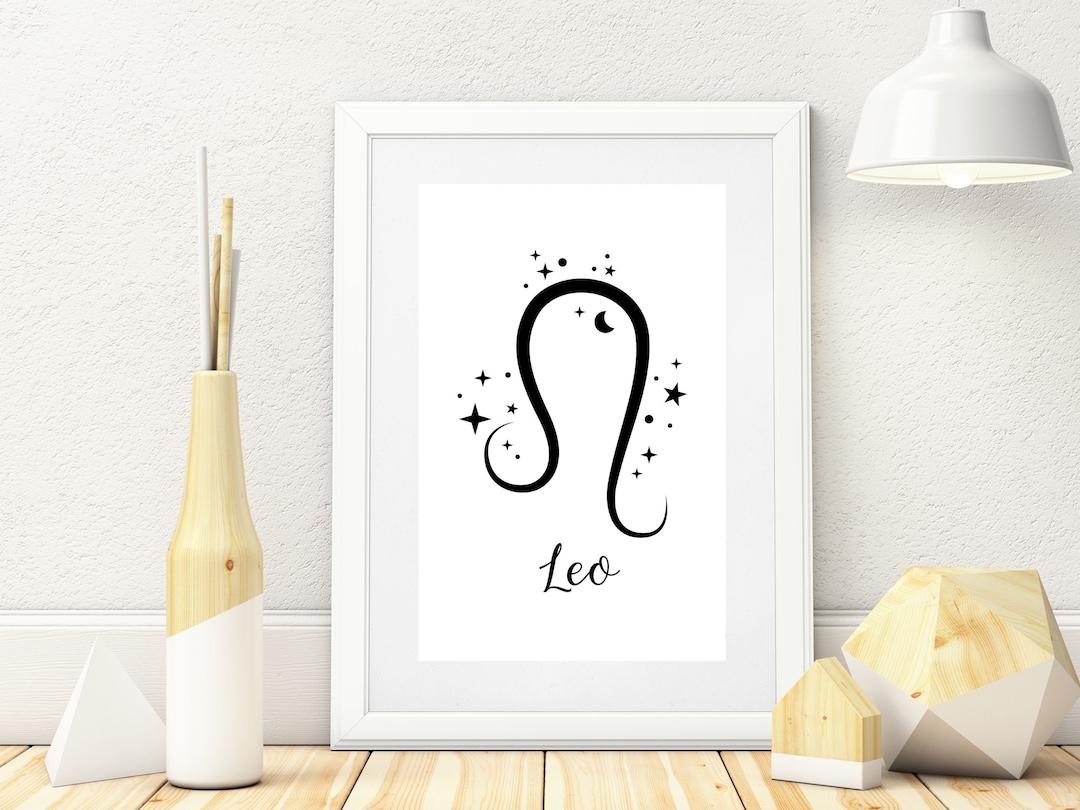 Leo Print, Zodiac Printable, Leo Zodiac Gifts, Zodiac Sign, Zodiac Wall ...