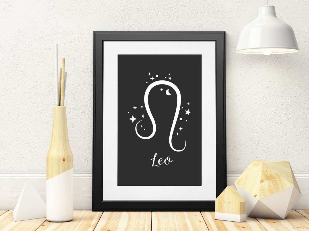 Leo Print, Zodiac Printable, Leo Zodiac Gifts, Modern Zodiac, Zodiac ...