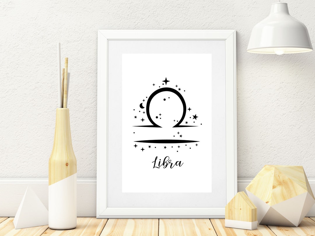 Libra Print, Zodiac Printable, Libra Zodiac Gifts, Zodiac Sign, Zodiac ...