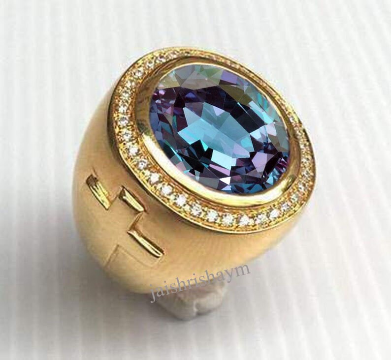 Solid 925 Sterling Silver Ring Lab Created Alexandrite - Etsy