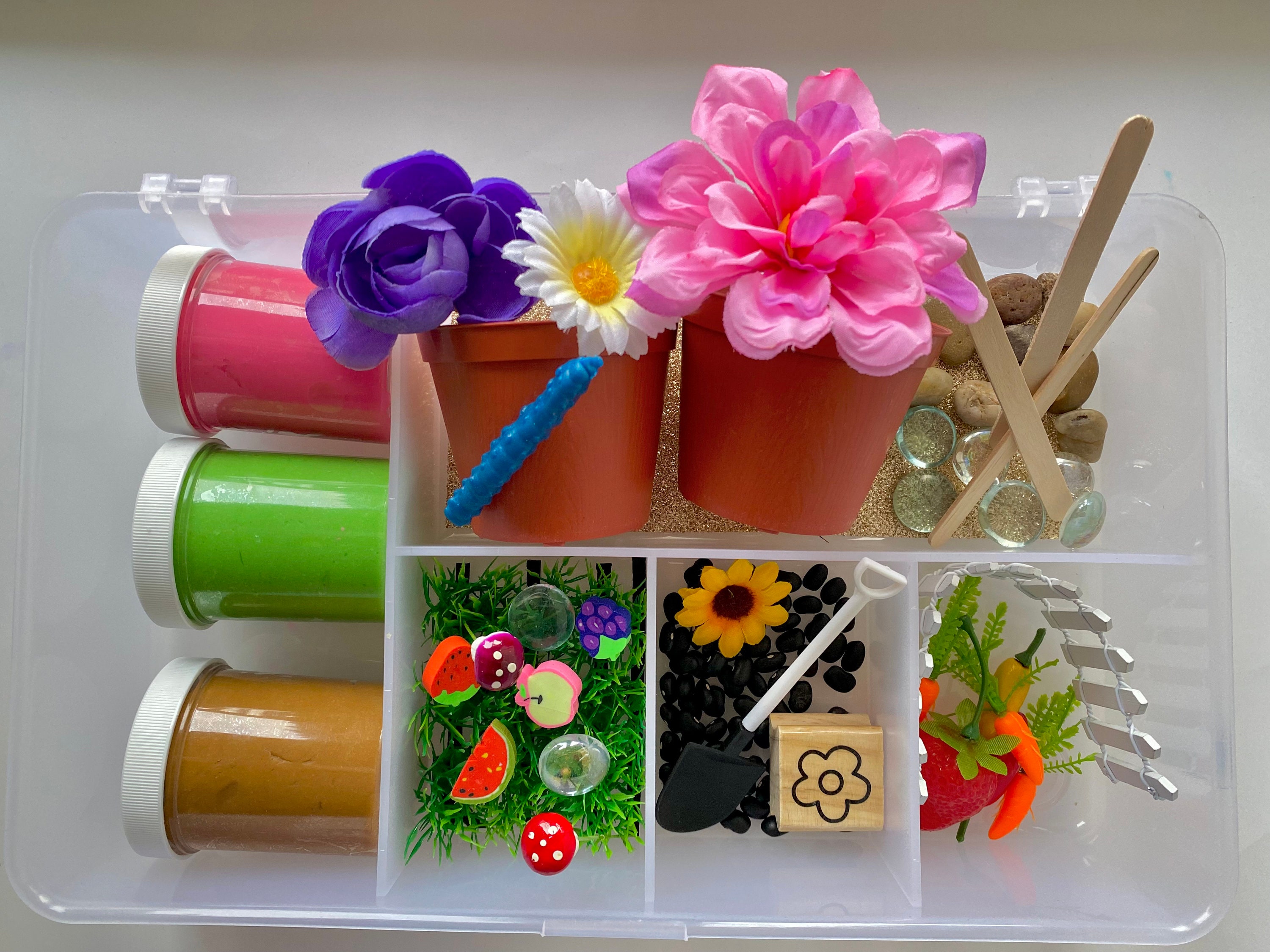 Garden Sensory Playdough Kit - Etsy