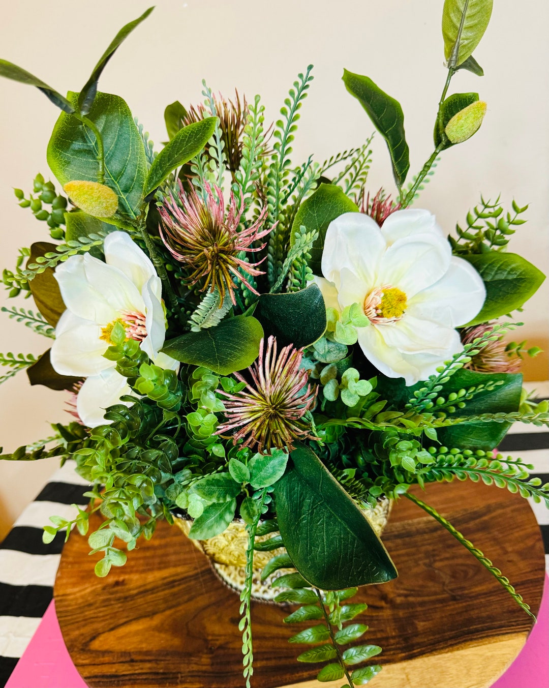 Magnolia Centerpiece, Everyday Floral Arrangement , Everyday Magnolia ...