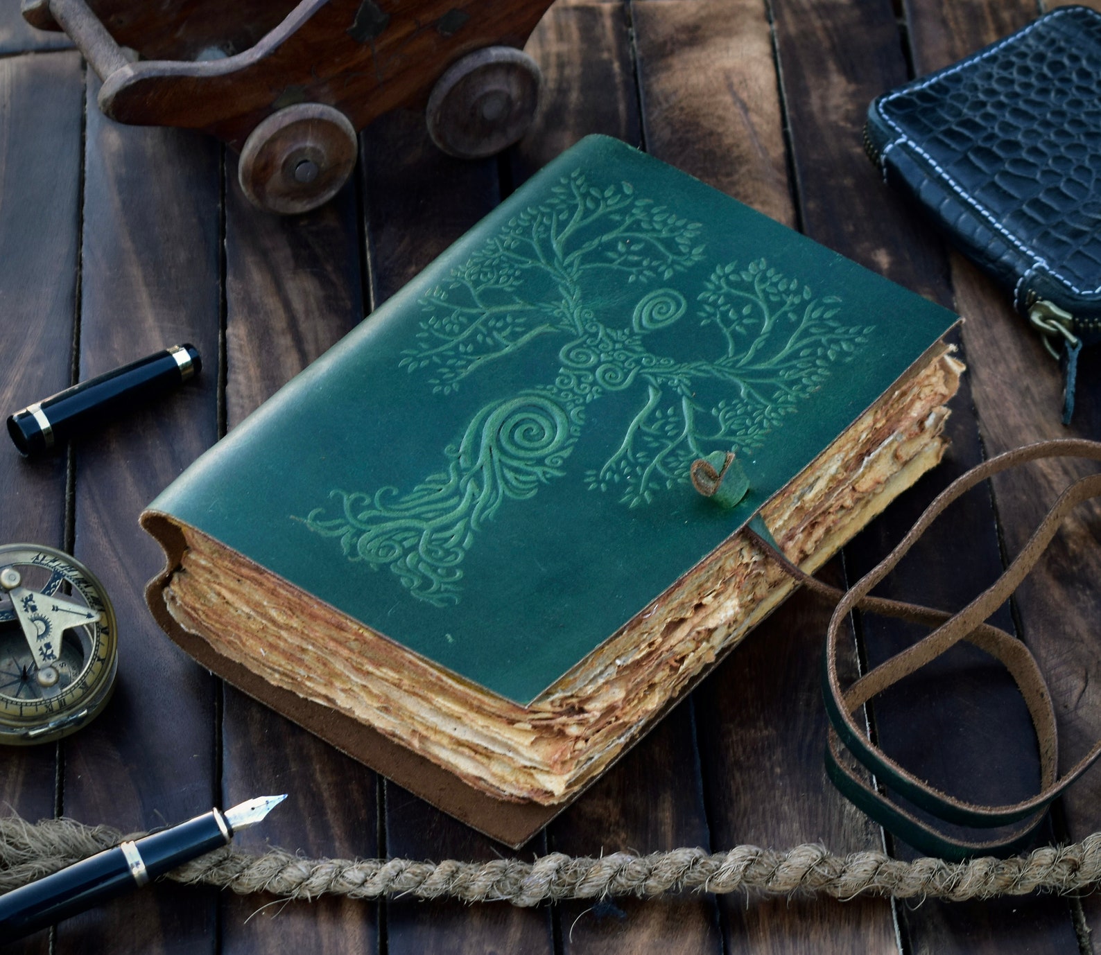 Blank Spell Book of Shadows Leather Journal Goddess Journal - Etsy