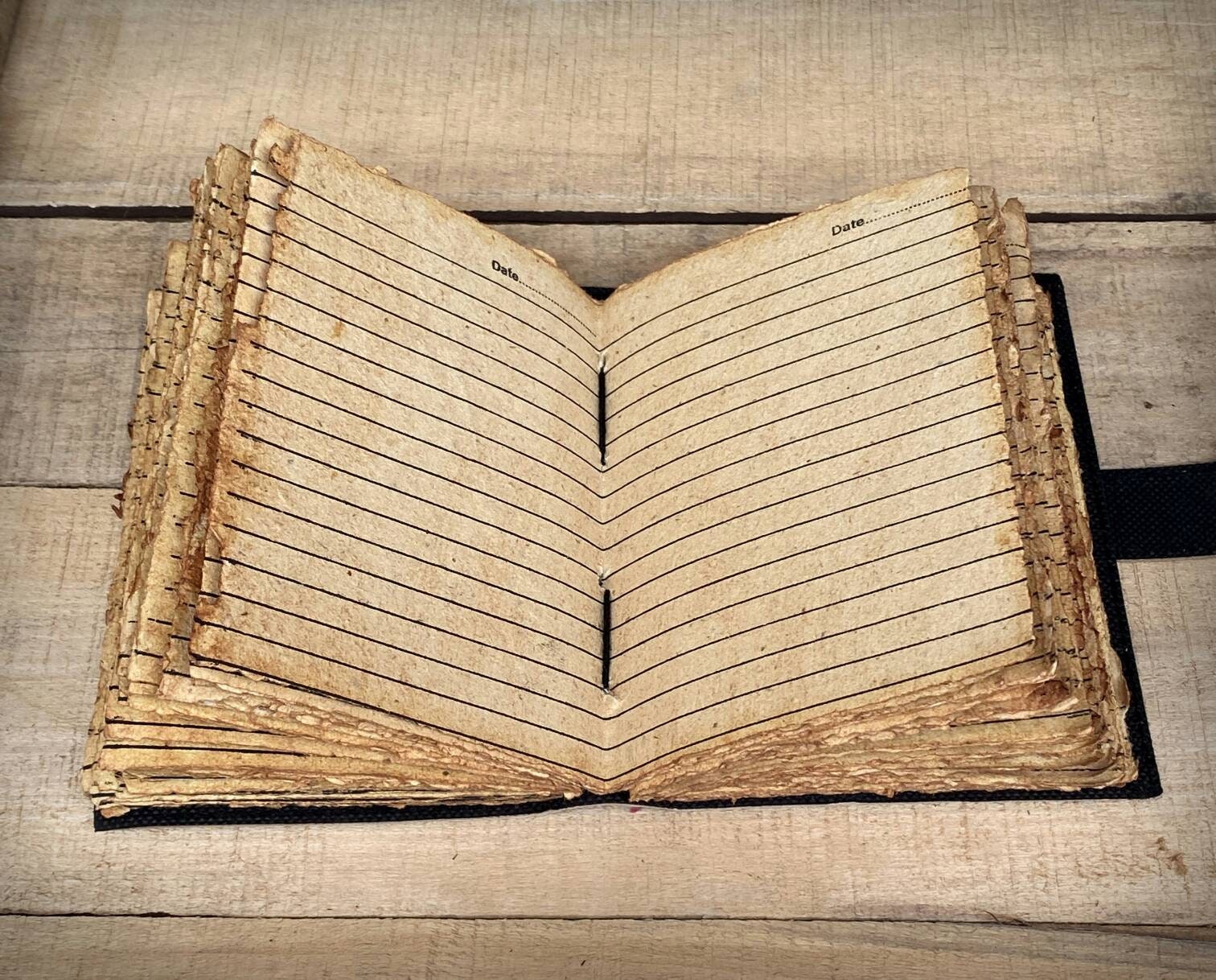 Blank Spell Book Owl Journal Handmade Deckle Edge Old Paper | Etsy