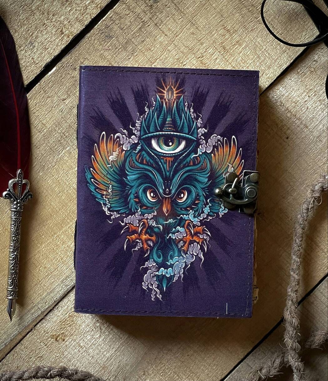 Blank Spell Book Owl Journal Handmade Deckle Edge Old Paper | Etsy
