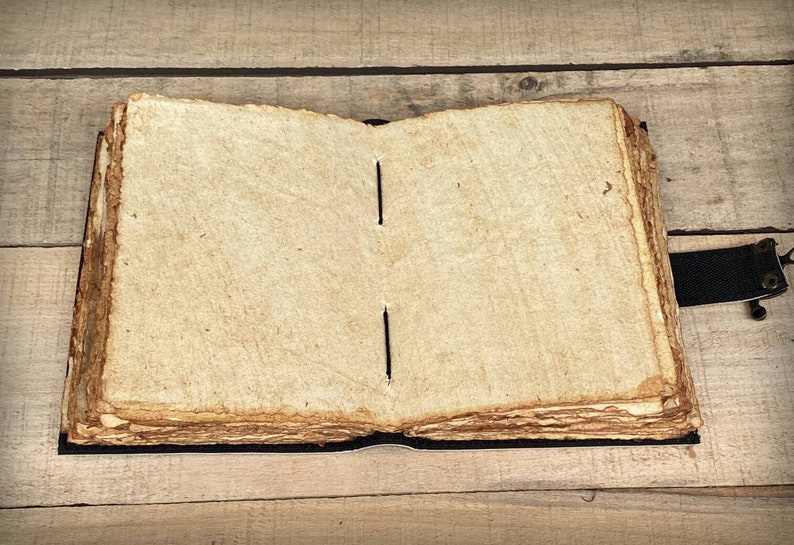 Blank Spell Book Owl Journal Handmade Deckle Edge Old Paper | Etsy