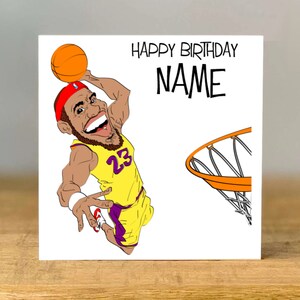 Personalised Lebron James Birthday Card , Personalised Birthday Card ...
