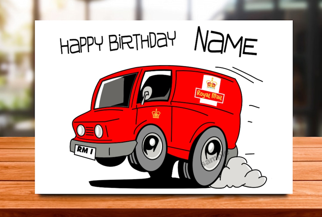 Personalised Postman Birthday Card, Royal Mail Dad, Son, Sister, Best ...
