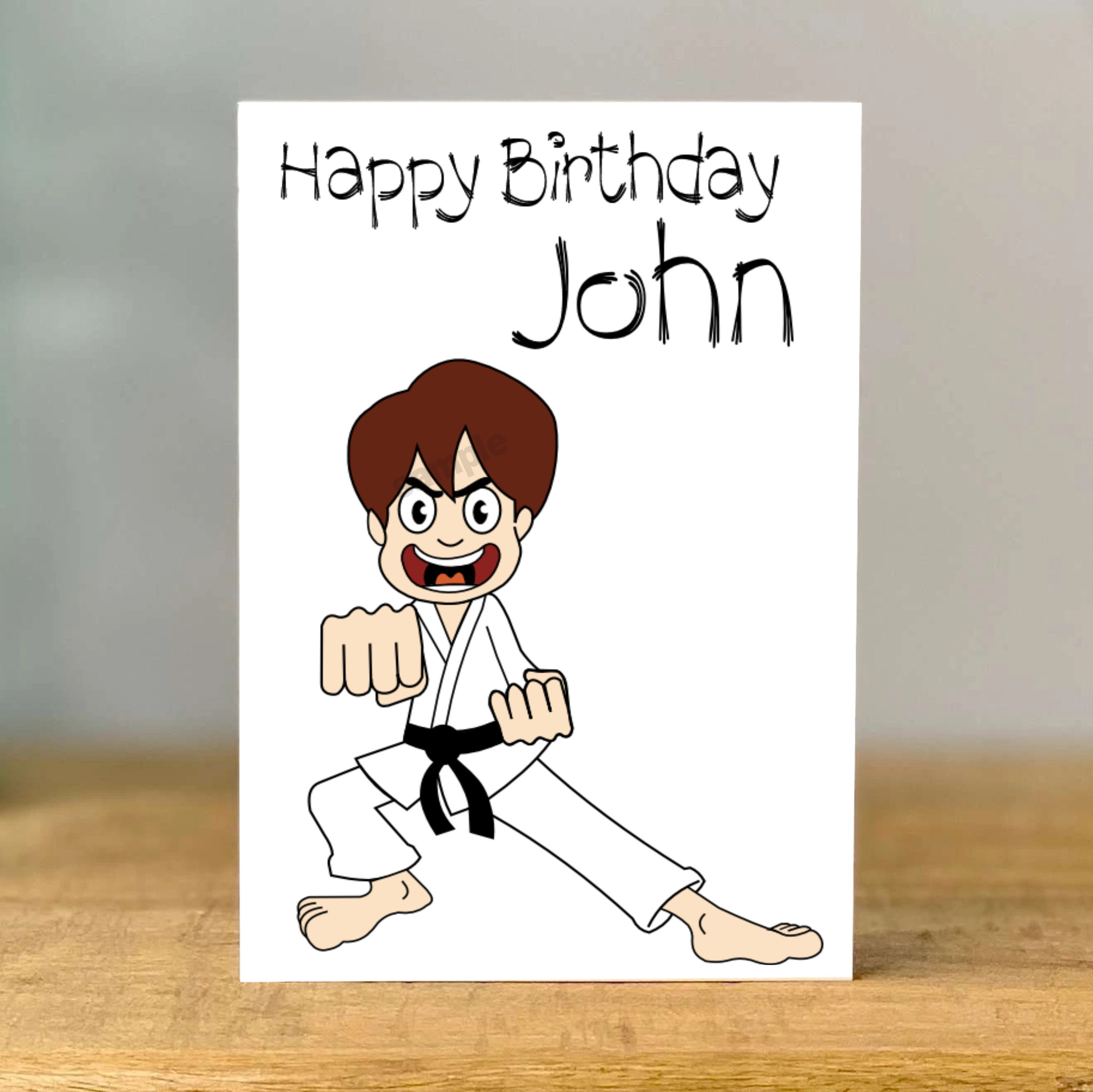 Personalised Martial Arts Birthday Card Judo taekwondo | Etsy