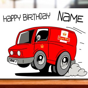 Personalised Postman Birthday Card, Royal Mail Dad, Son, Sister, Best ...