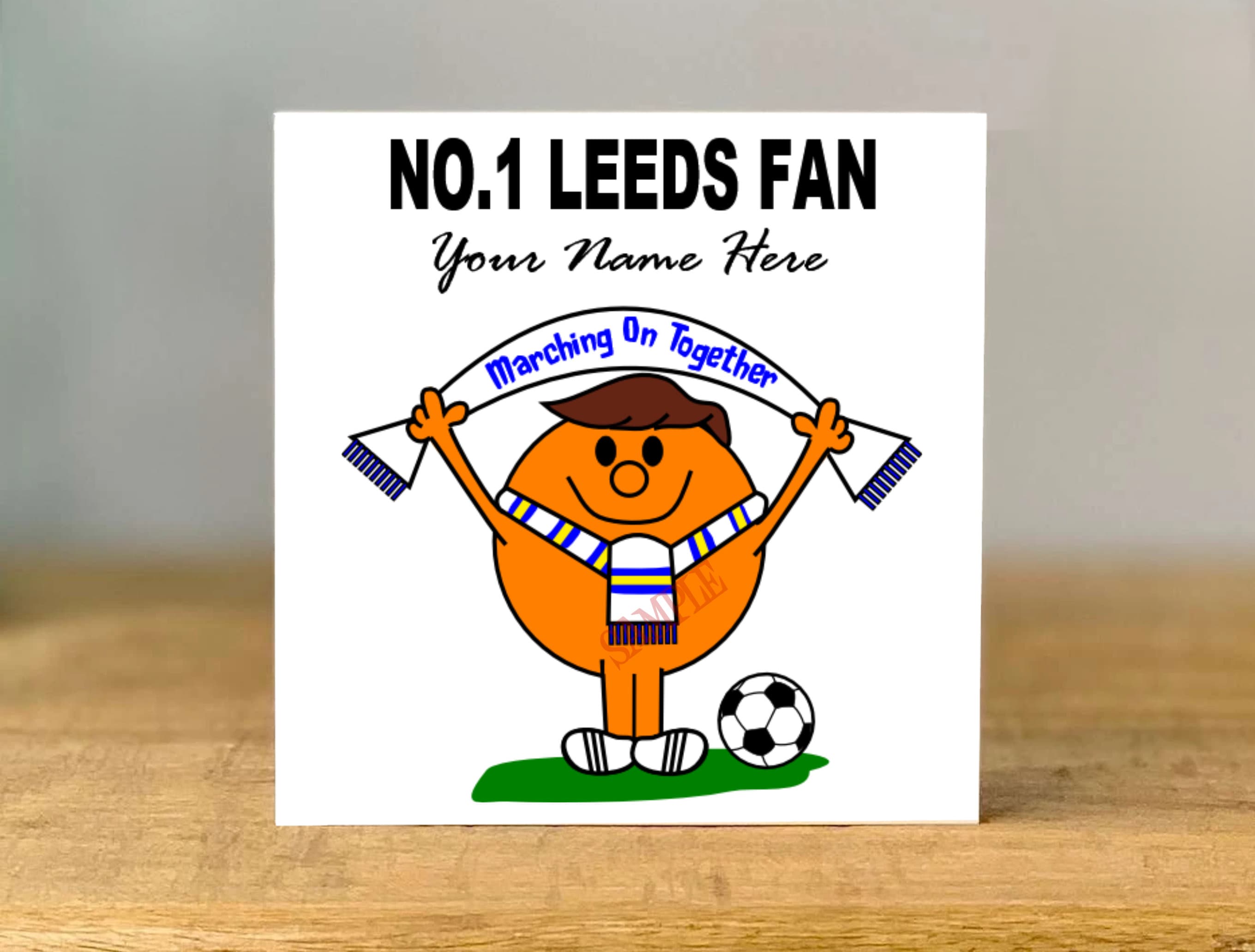 Personalised No1 Leeds Fan Birthday Card Best Friend - Etsy UK