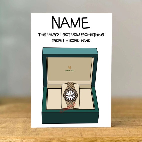 Personalised Designer Watch Birthday Card Rolex Inspired - Etsy UK