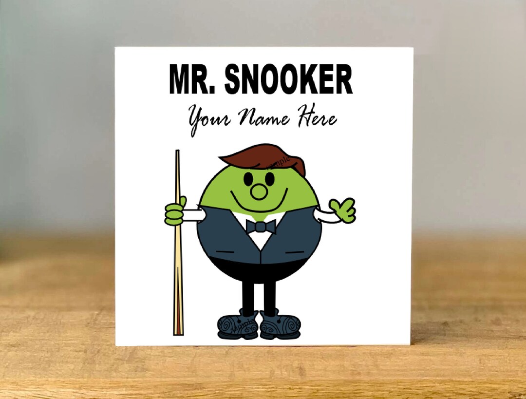Personalised MR Snooker, Birthday Card, Best Friend, Pool, Football ...