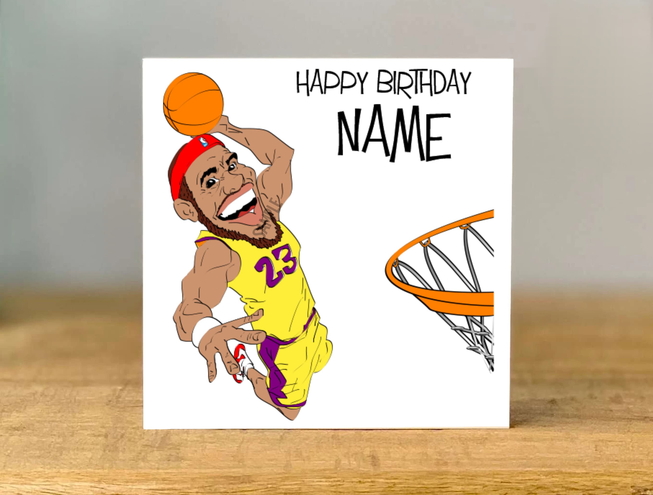Personalised Lebron James Birthday Card Personalised - Etsy UK