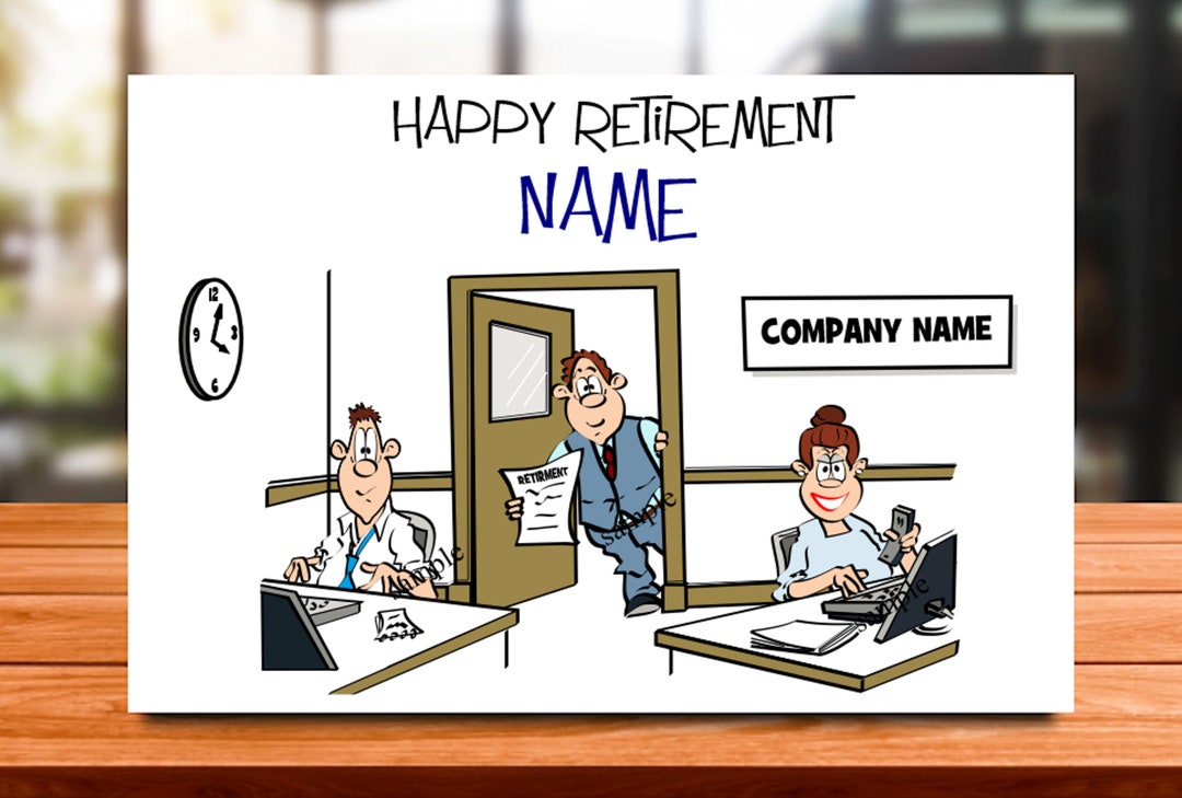 Personalised Retirement Card, Office, Company, Work Colleague, Dad, New ...