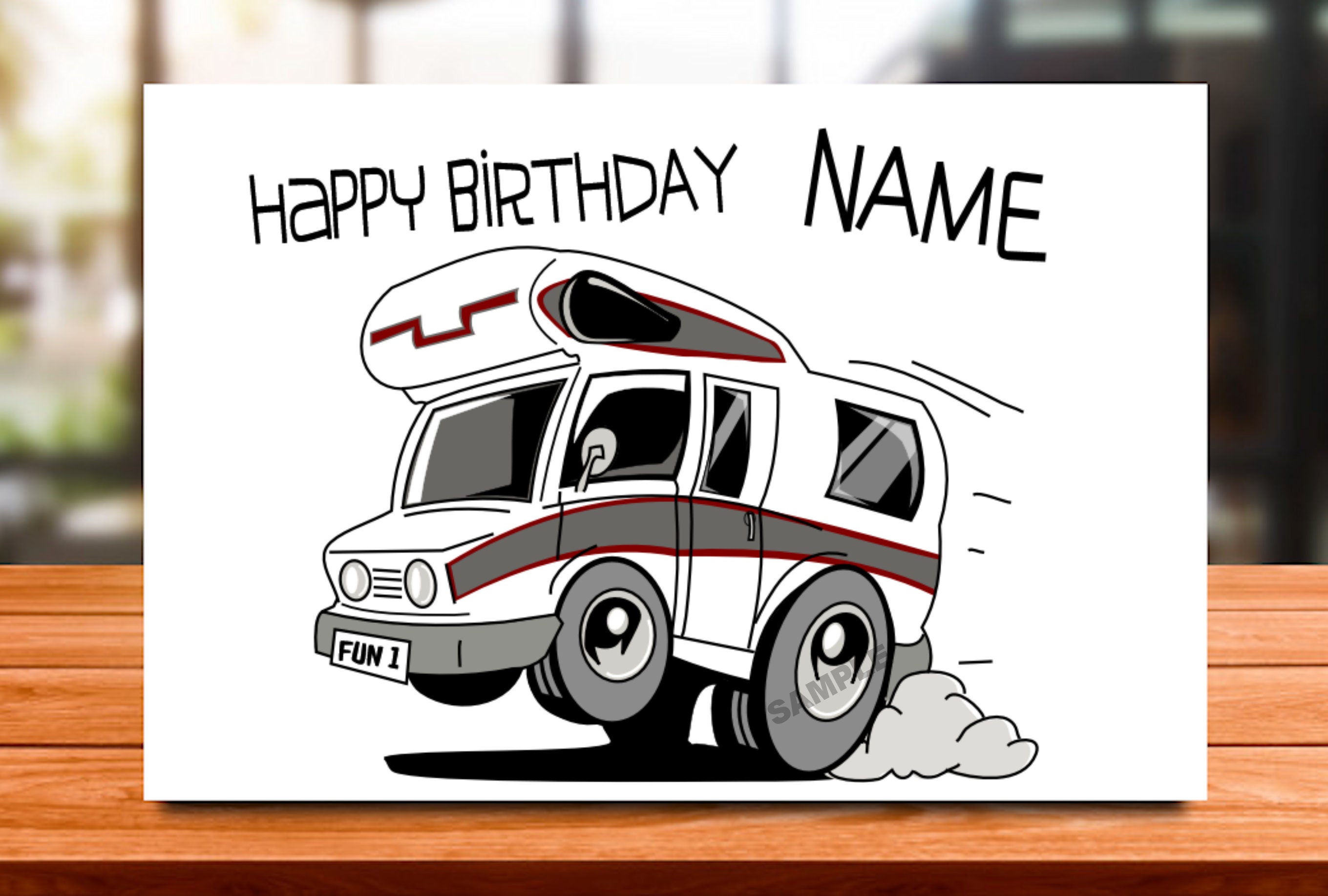 Personalised Motorhome Birthday Card Dad Son Sister Etsy Uk