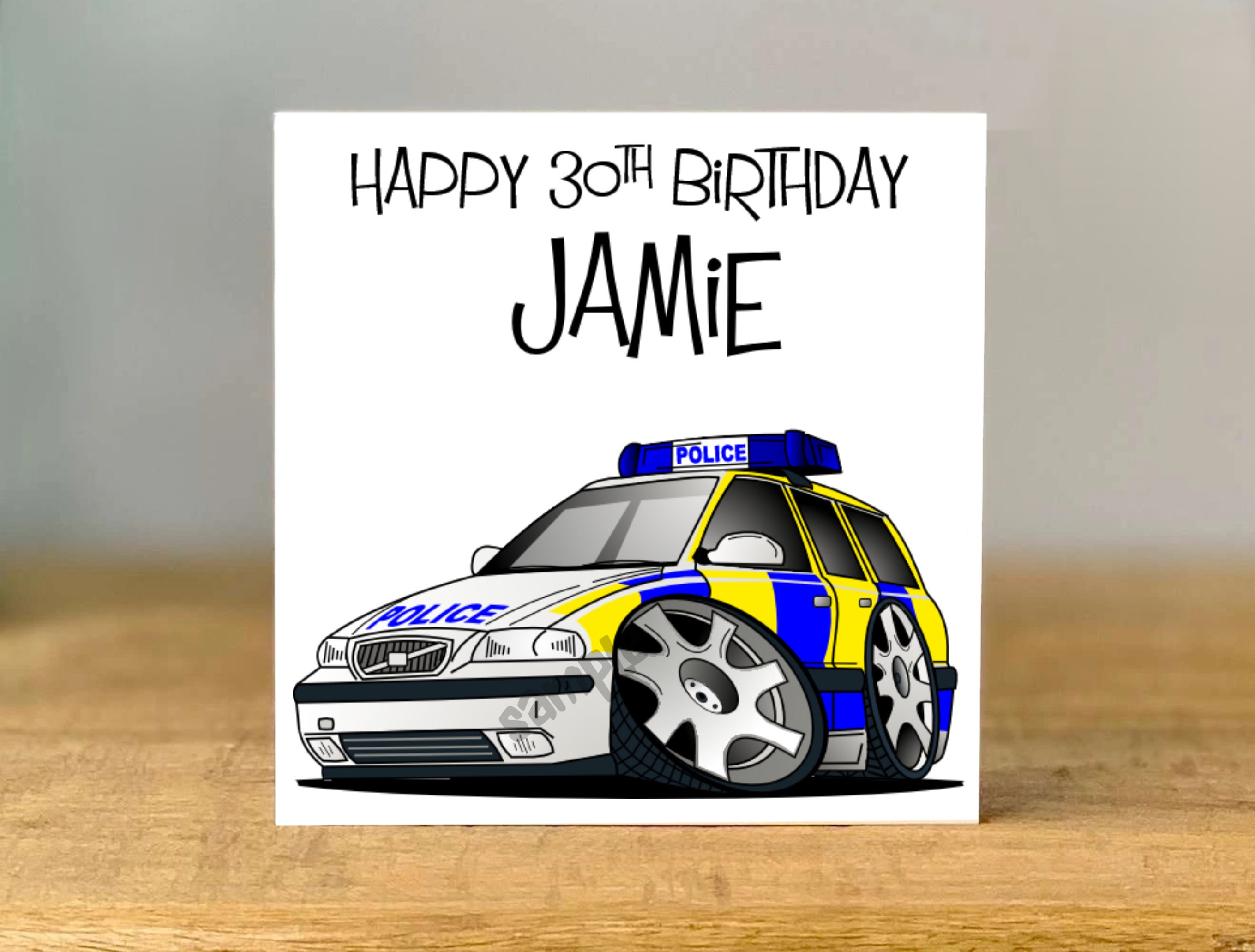 Personalised Police Greeting Card Birthday Policeman Dad | Etsy