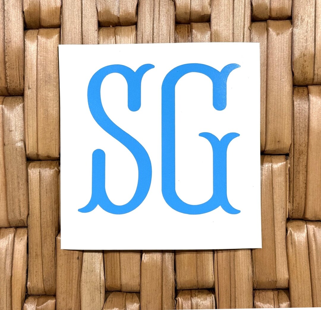 Two Letter Fishtail Monogram, Custom Monogram, Monogram Gifts for Her ...