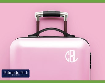 Suitcase Monogram Sticker - Etsy