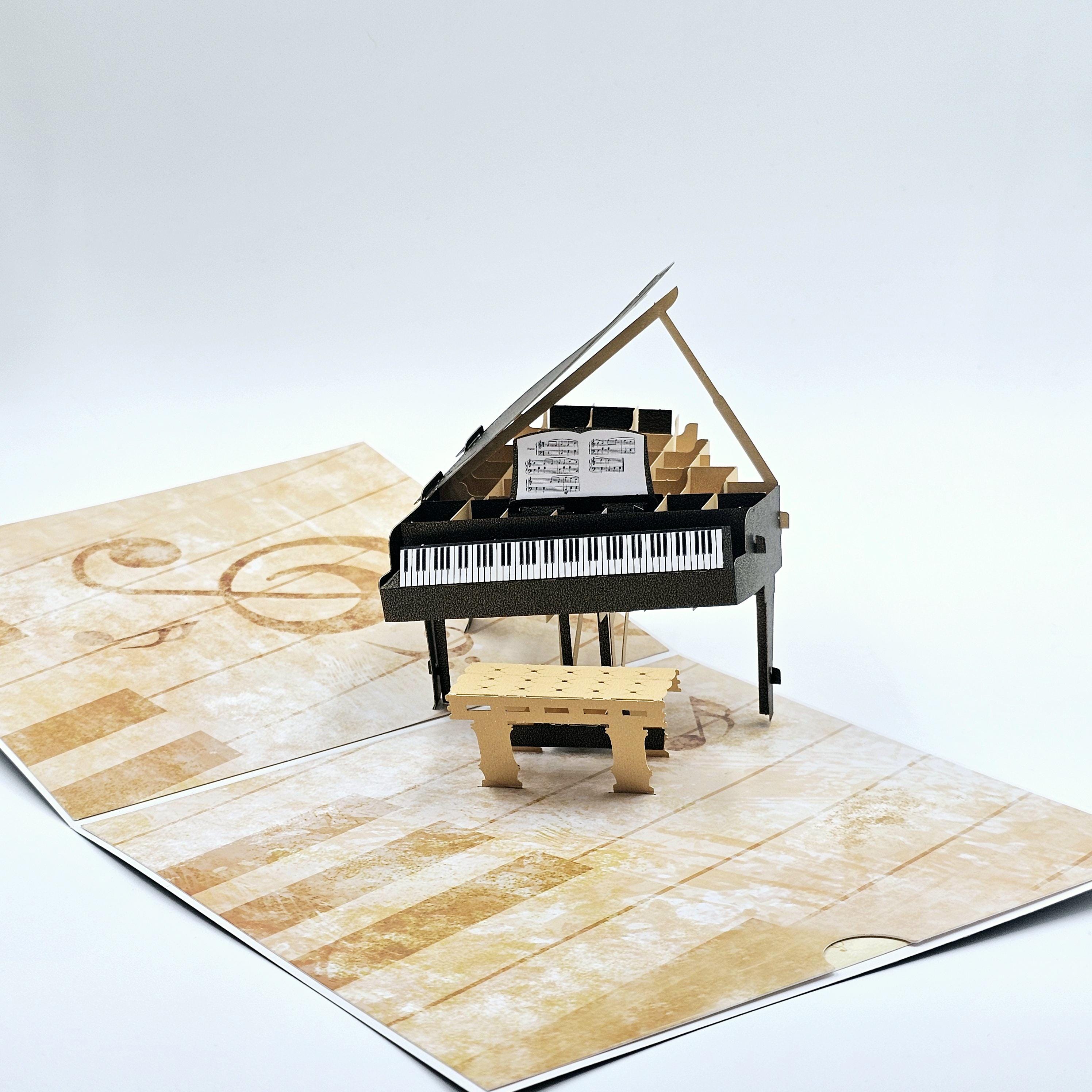 Birthday 3D Pop up Card - Perfect Greeting for Music Lovers and Piano ...