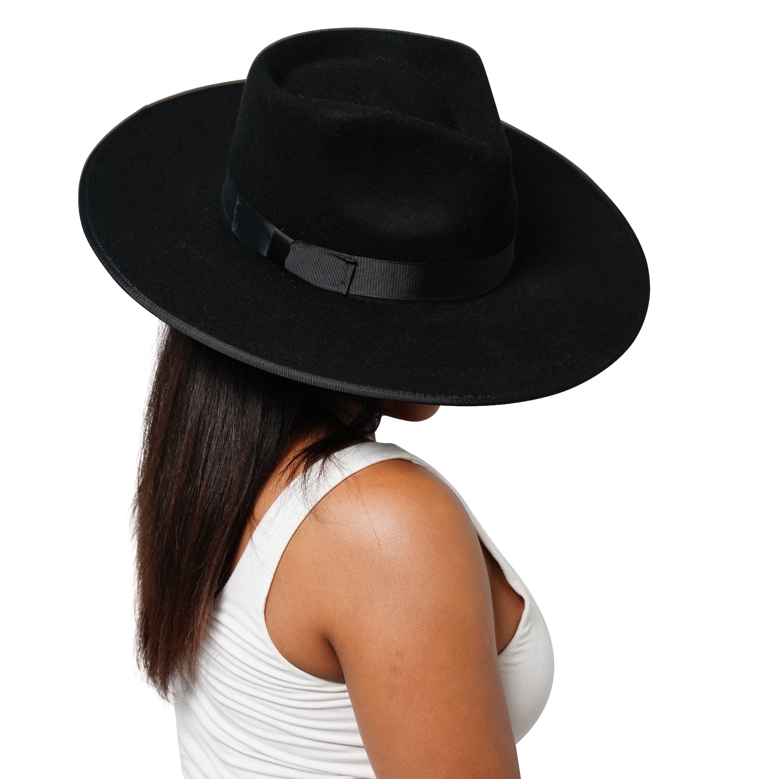 Women's Classic Black Fedora With Ribbon Detail - Etsy