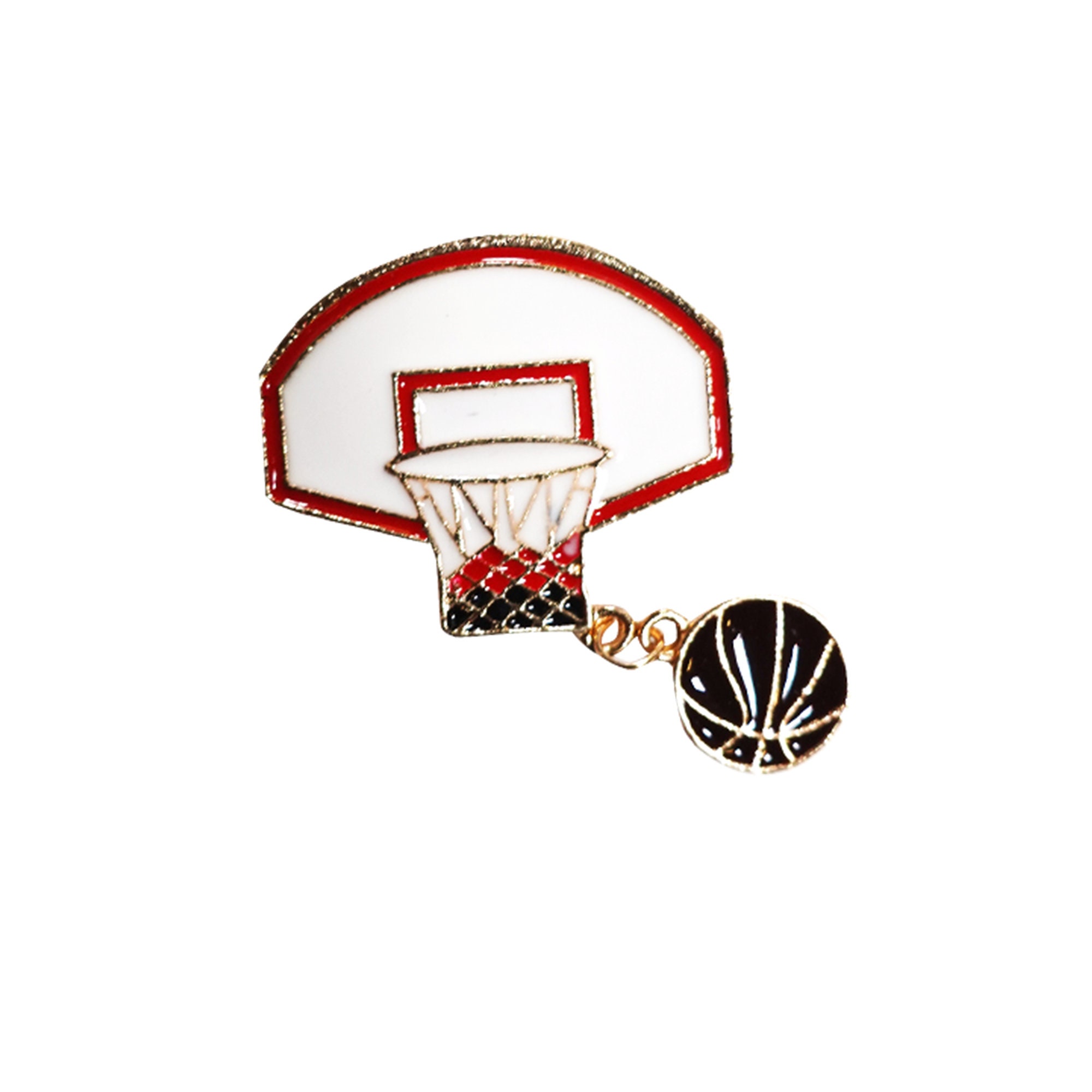 Basketball Ring Enamel Pin - Etsy