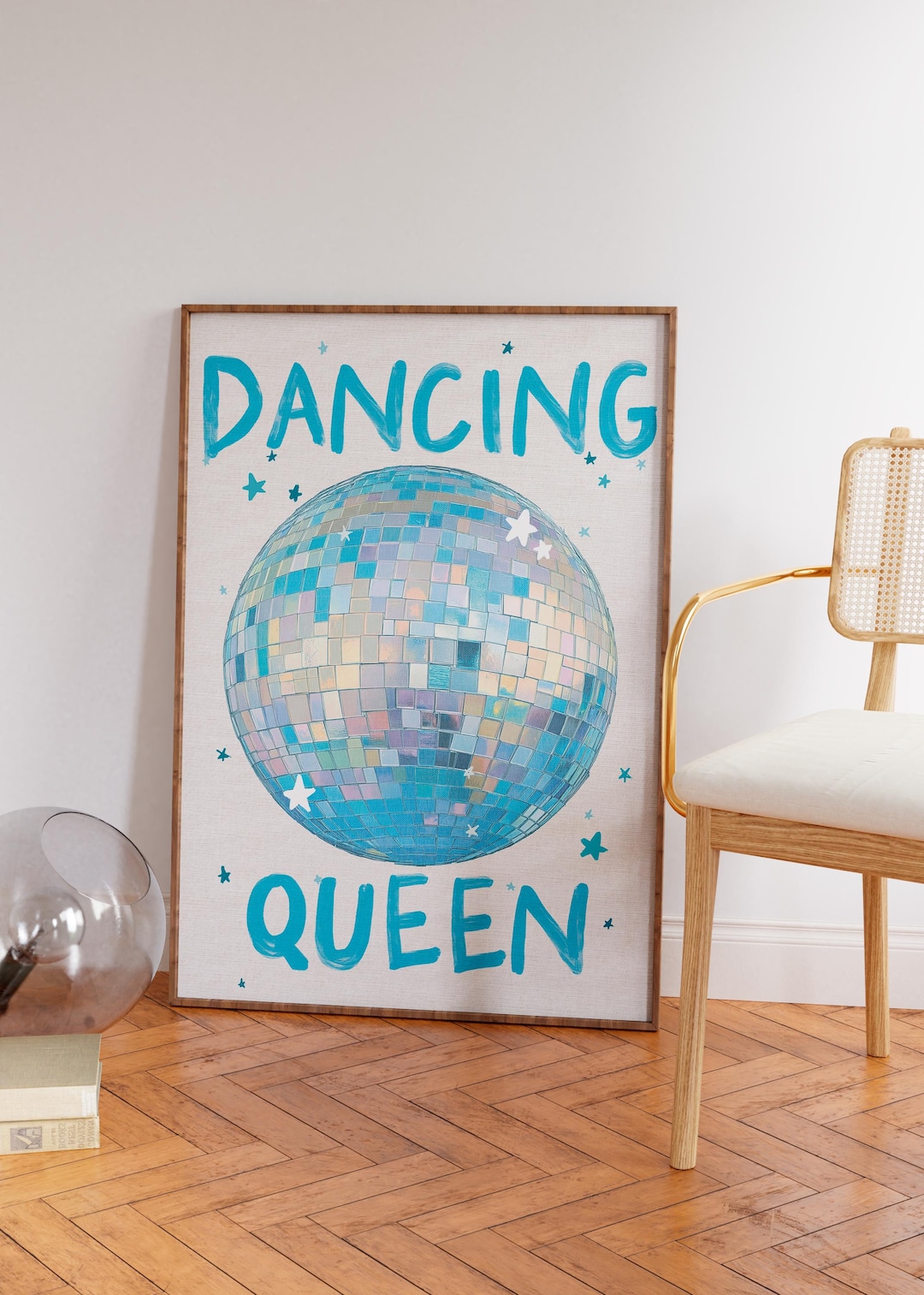 Dancing Queen Gimme Print | Poster Music Band Wall Art Retro Disco Ball ...