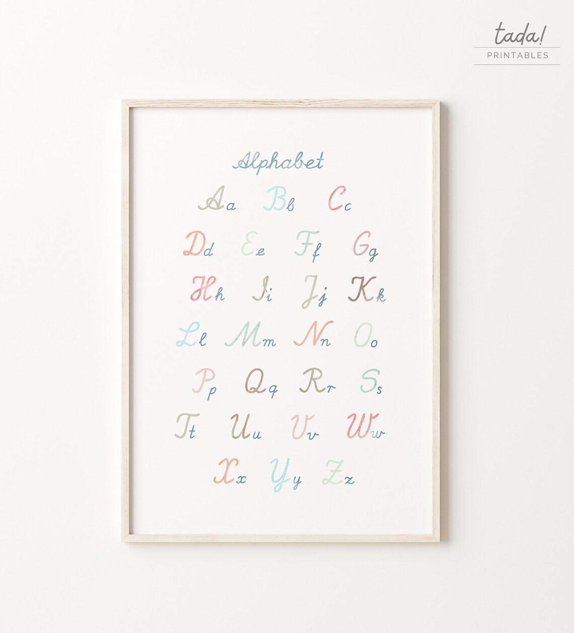 Cursive Alphabet Poster Handwriting Chart Homeschool - Etsy Canada